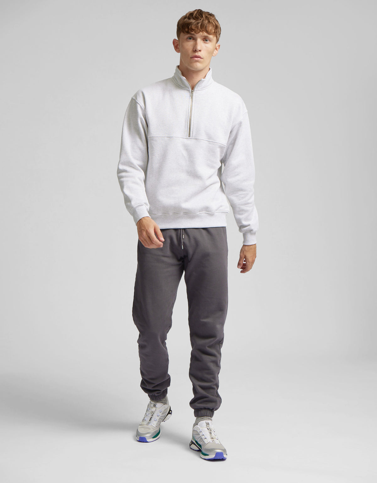 Organic Quarter Zip - Snow Melange – Colorful Standard