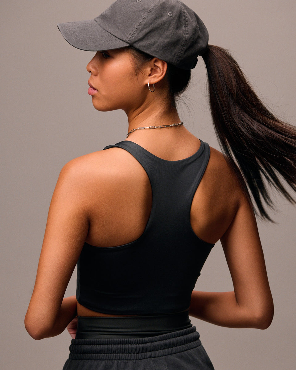 Active Cropped Bra - Lava Grey – Colorful Standard