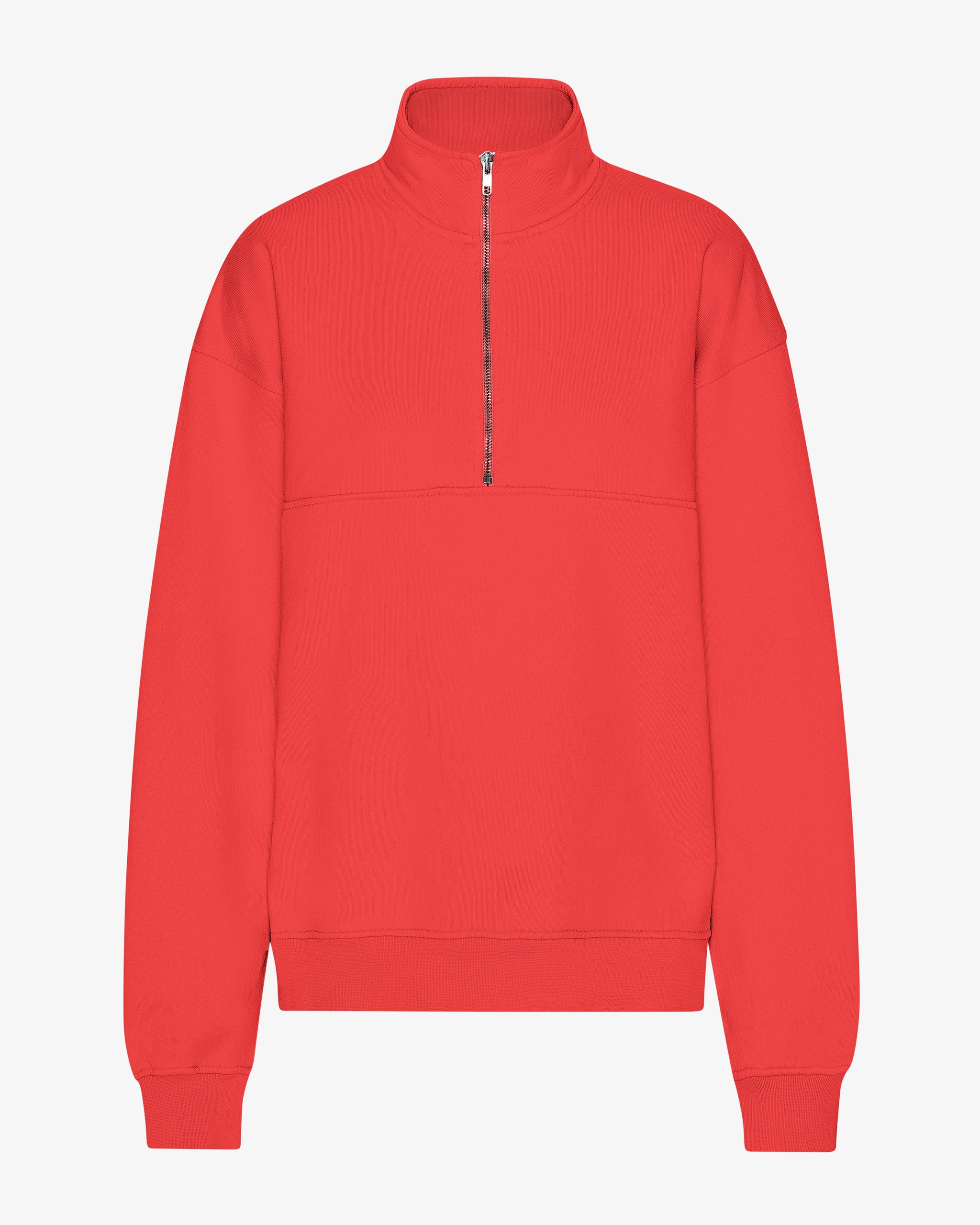 Organic Quarter Zip - Red Tangerine – Colorful Standard