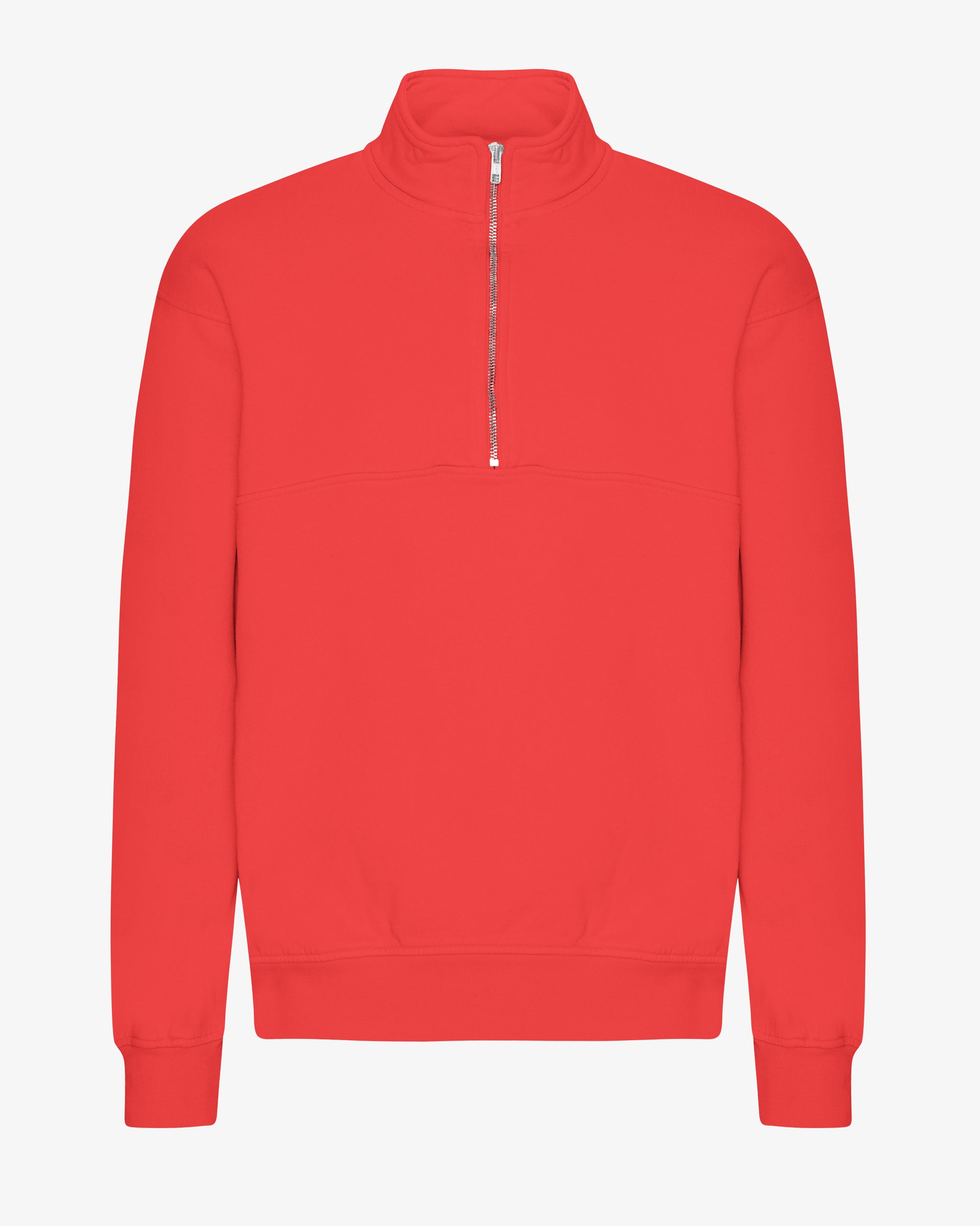 Organic Quarter Zip - Red Tangerine – Colorful Standard