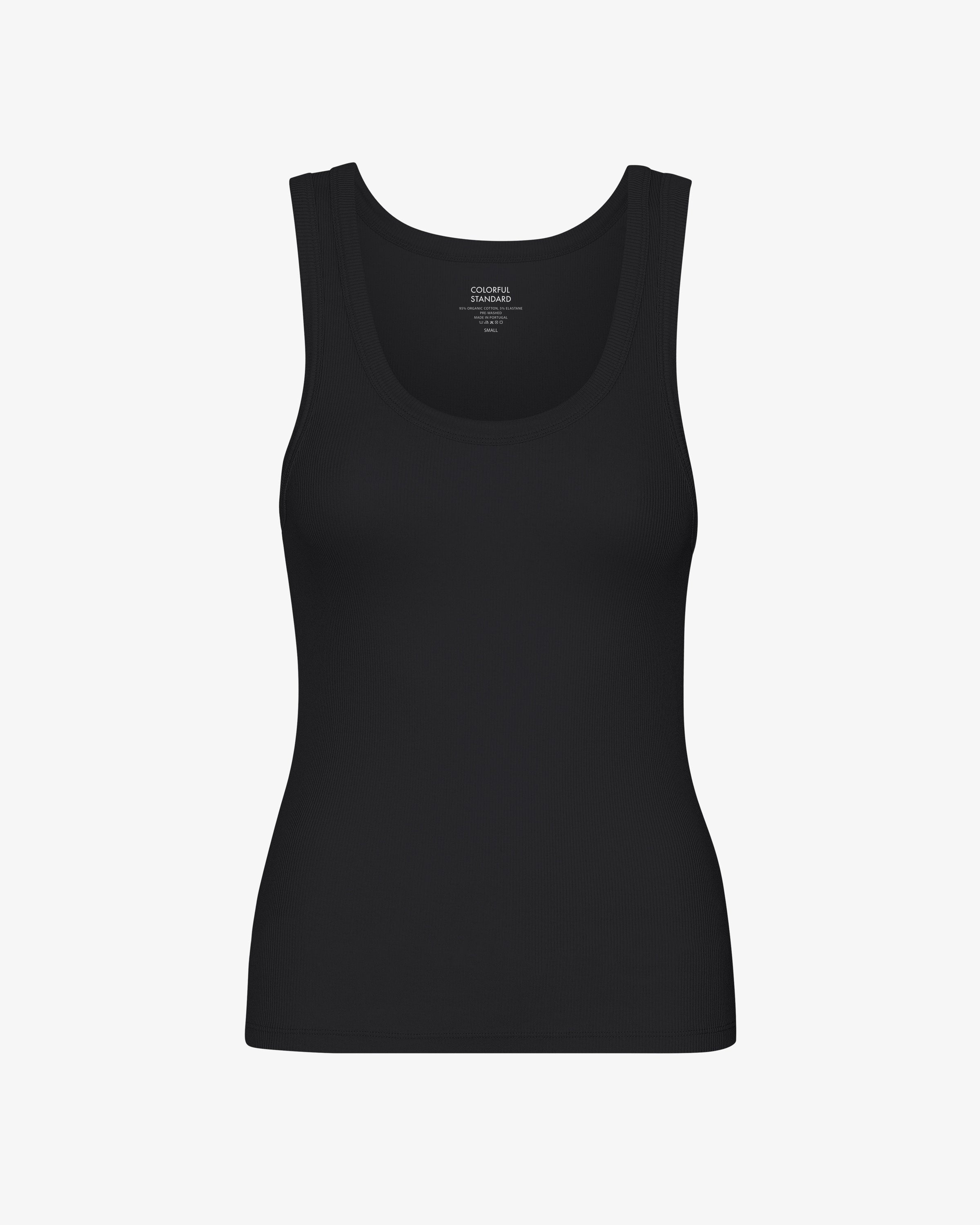Women Organic Rib Tank Top - Deep Black – Colorful Standard