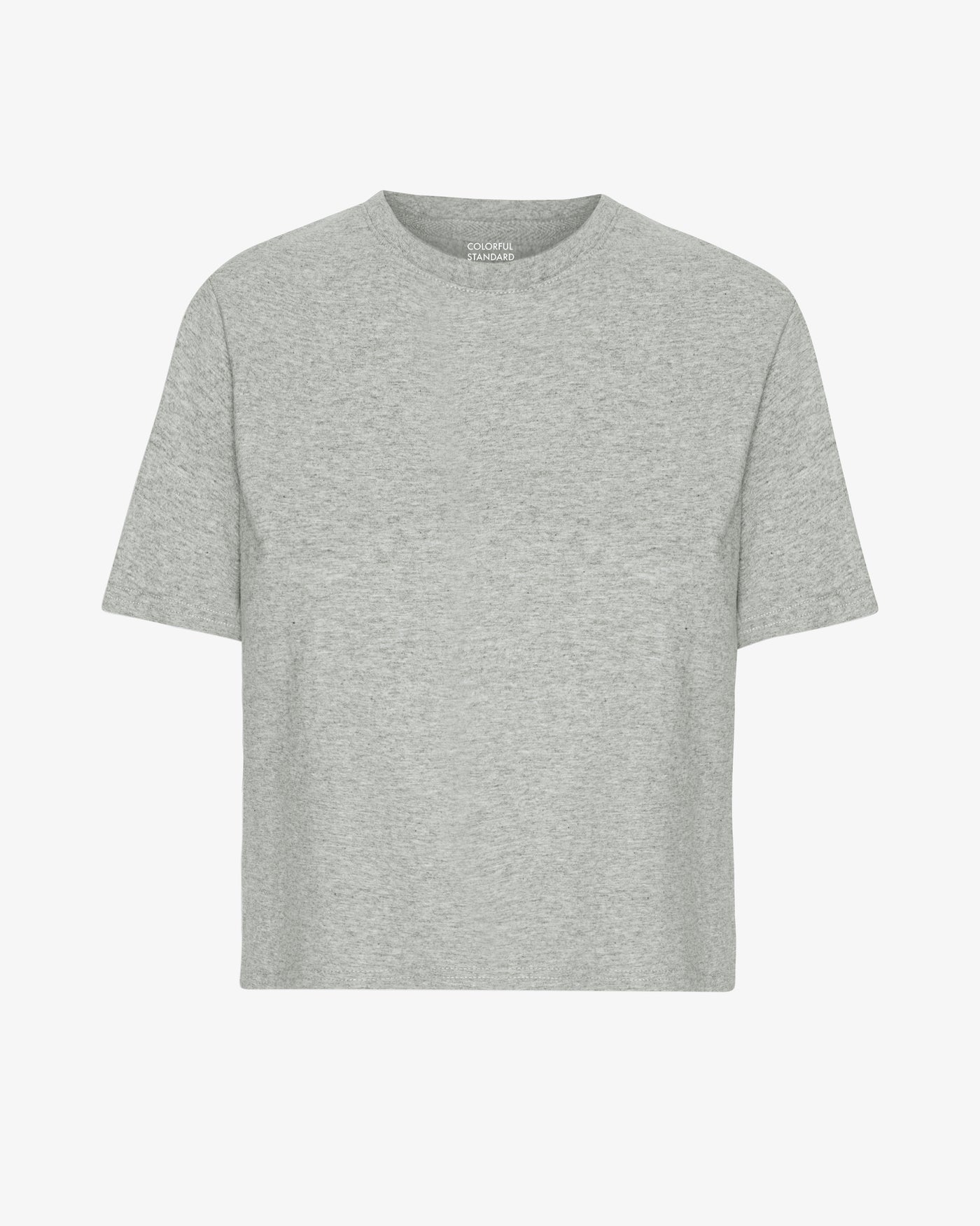 Organic Boxy Crop Tee - Heather Grey – Colorful Standard