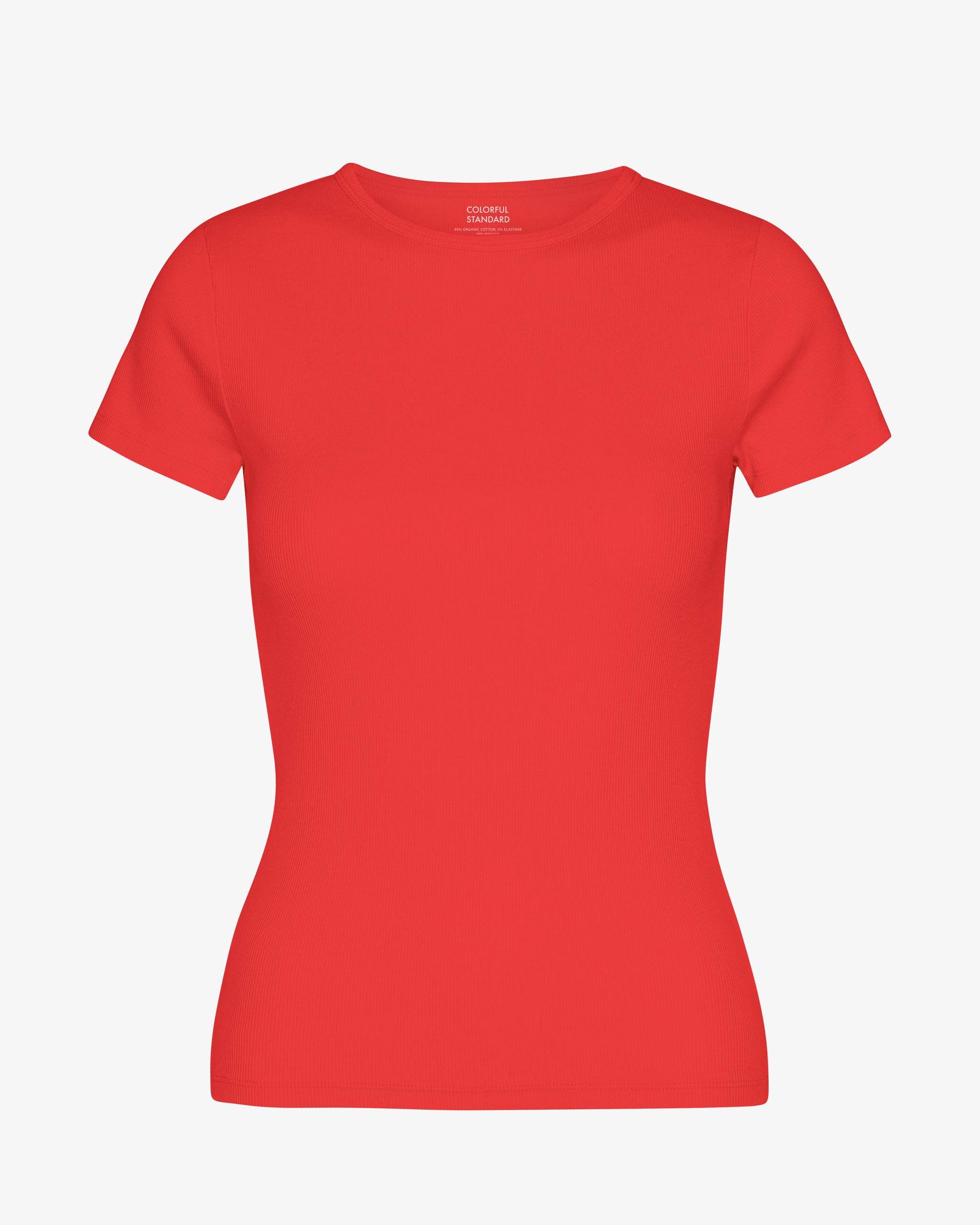Organic Rib T-Shirt - Red Tangerine – Colorful Standard