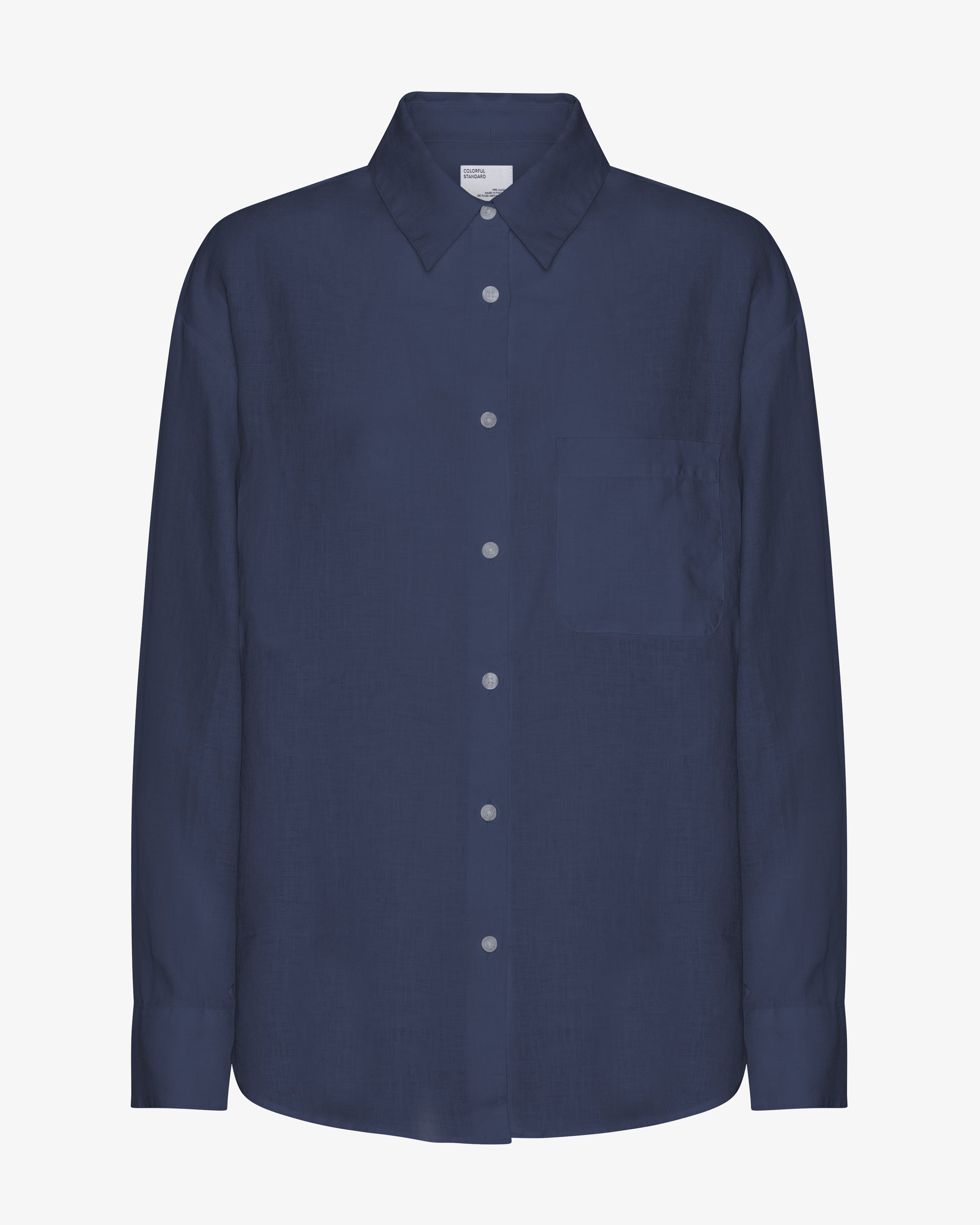 Linen Oversized Shirt - Marine Blue – Colorful Standard