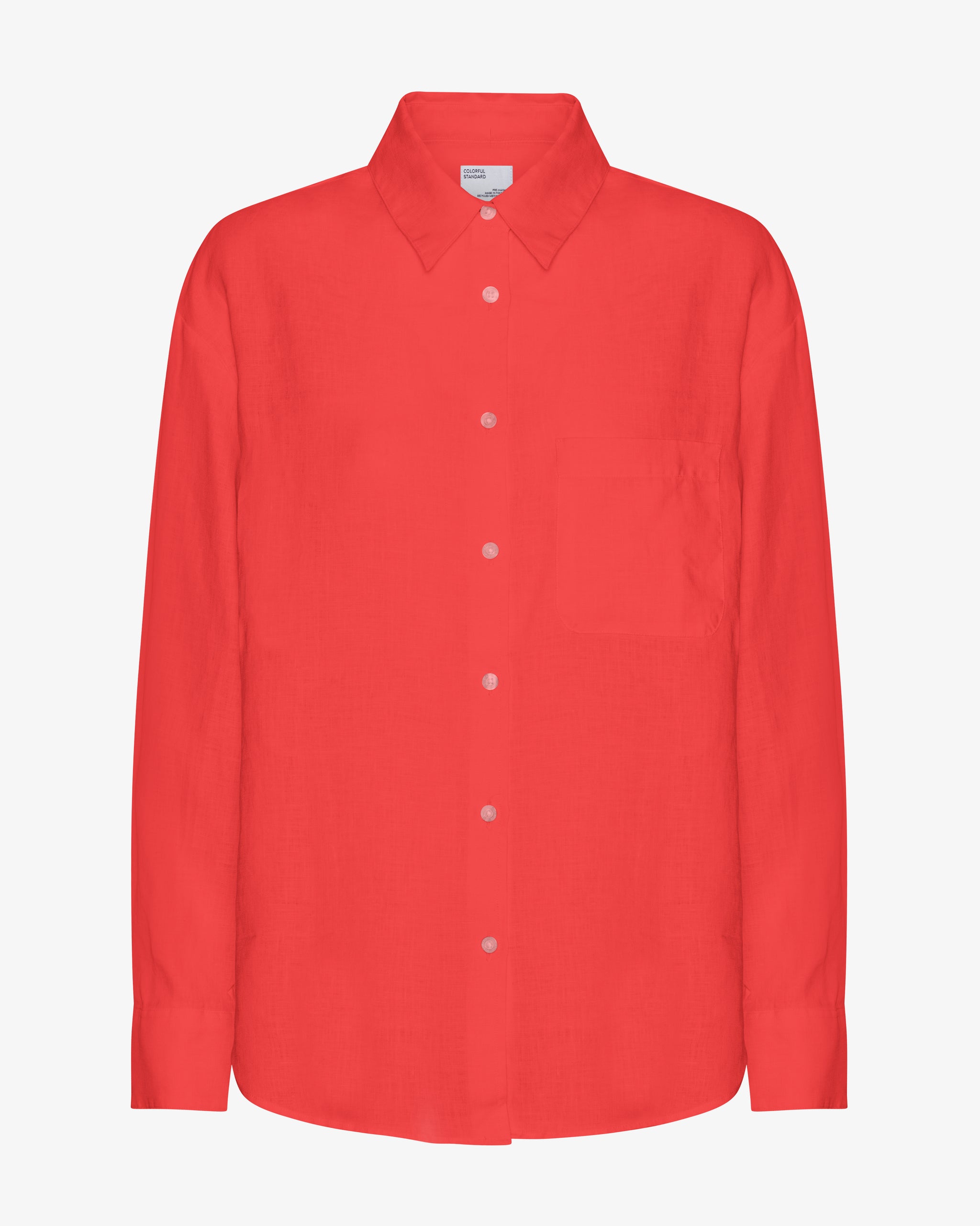 Linen Oversized Shirt - Red Tangerine – Colorful Standard