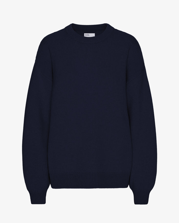 Oversized Merino Wool Crew - Navy Blue – Colorful Standard