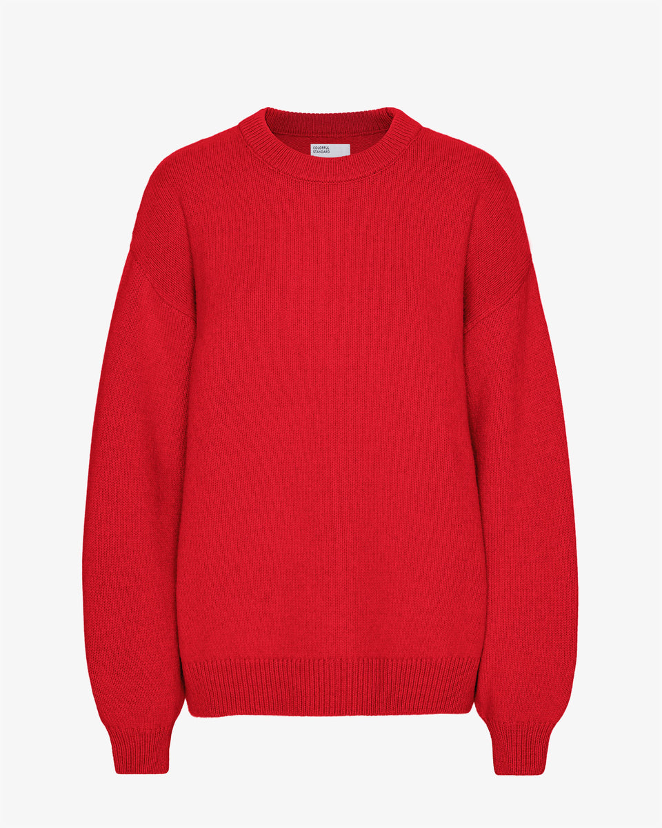 Oversized Merino Wool Crew - Scarlet Red – Colorful Standard
