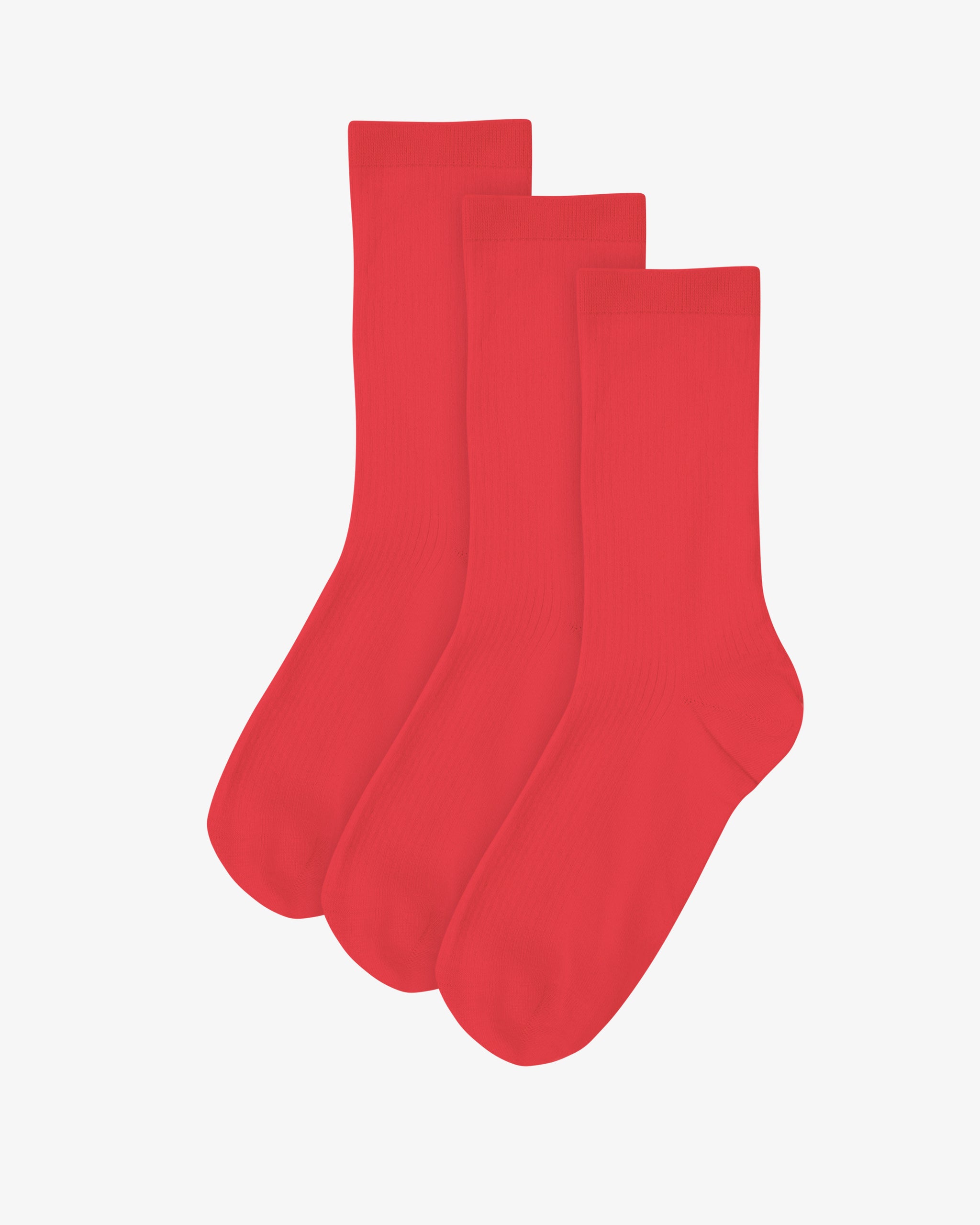 Women Classic Organic Sock - Red Tangerine (3-Pack) – Colorful Standard