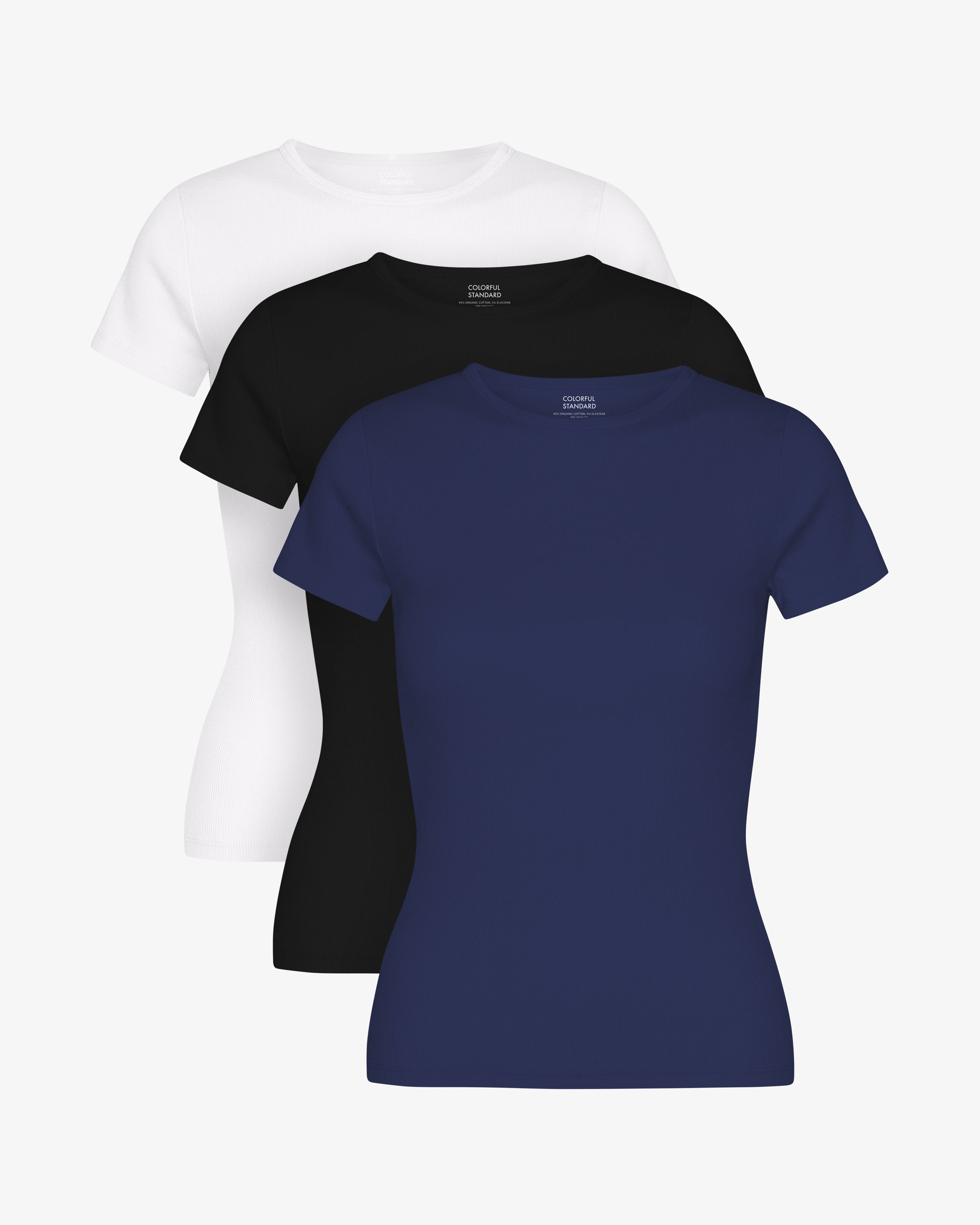 Organic Rib Tee - Mixed 03 (3-Pack) – Colorful Standard