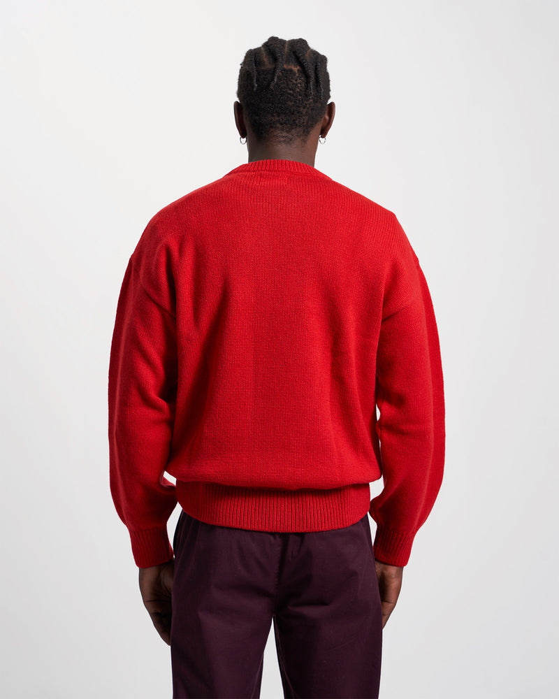 Oversized Merino Wool Crew - Scarlet Red – Colorful Standard