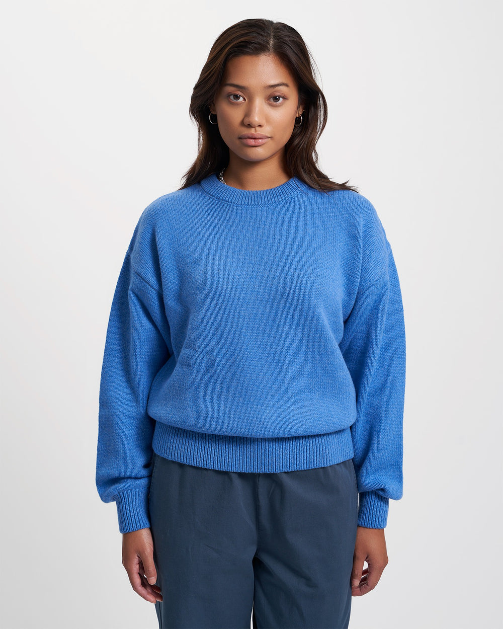 Oversized Merino Wool Crew - Ivory White – Colorful Standard
