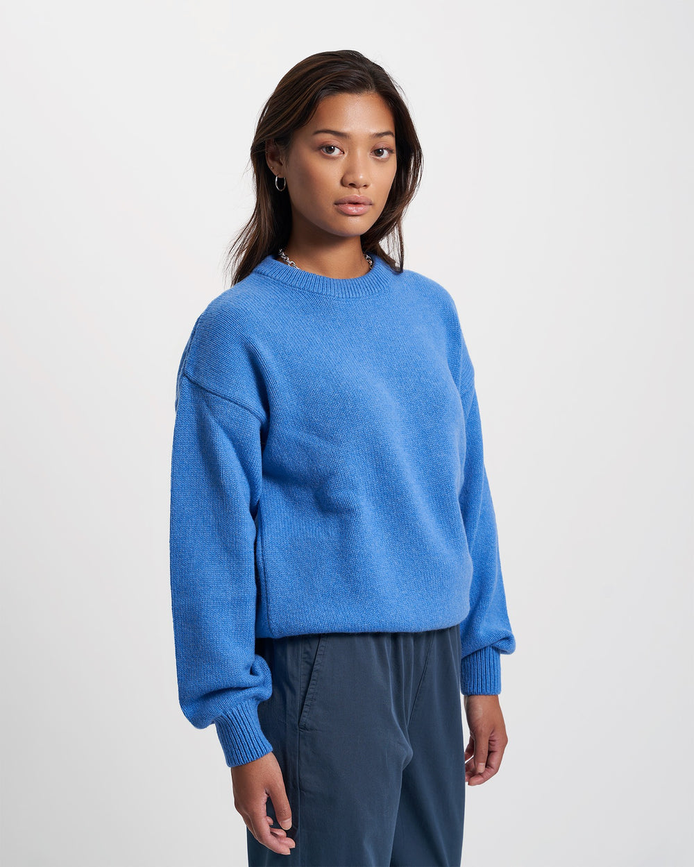 Oversized Merino Wool Crew - Ivory White – Colorful Standard