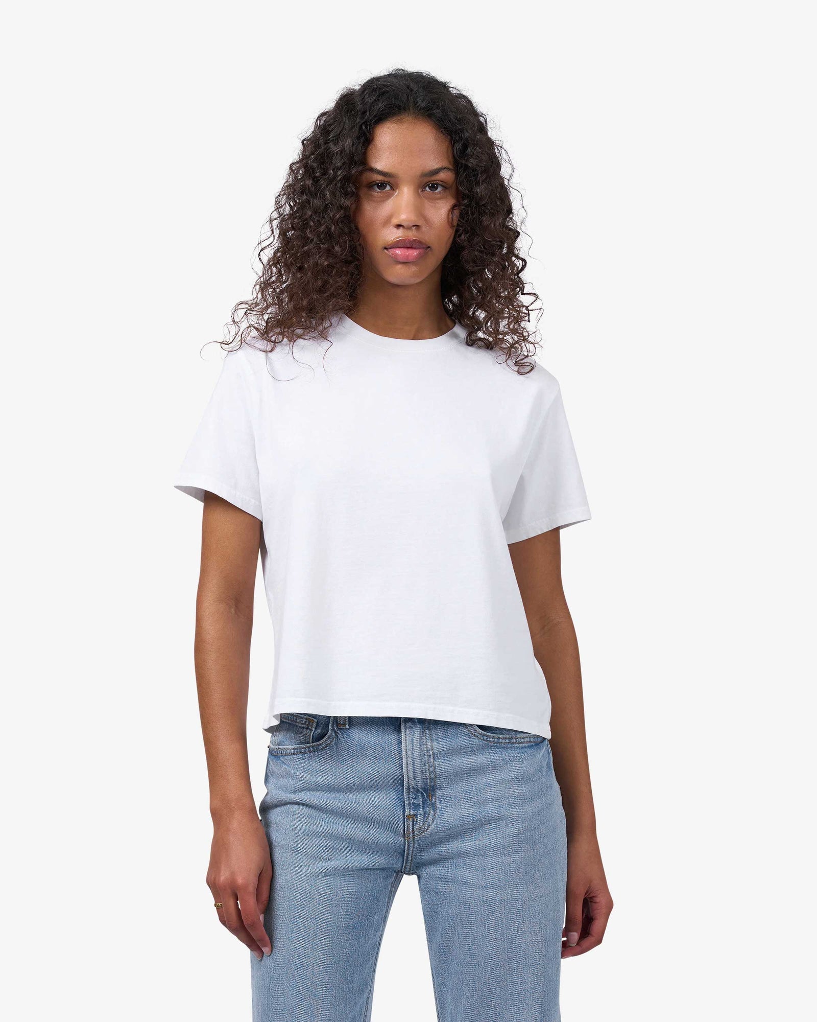 Organic Boxy Crop Tee - Optical White – Colorful Standard