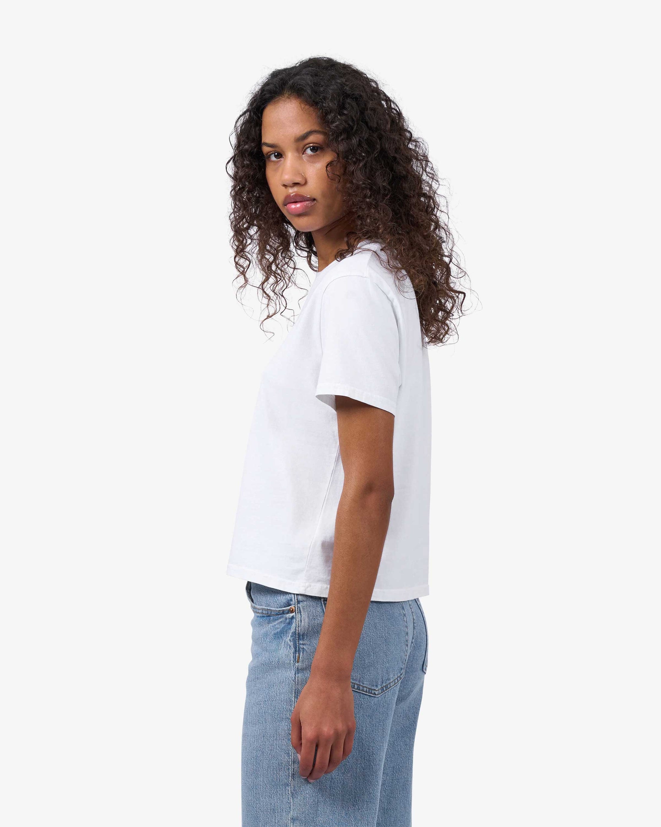 Organic Boxy Crop Tee - Optical White – Colorful Standard