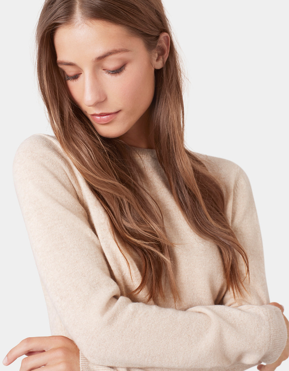 Women Light Merino Wool Crew - Ivory White – Colorful Standard
