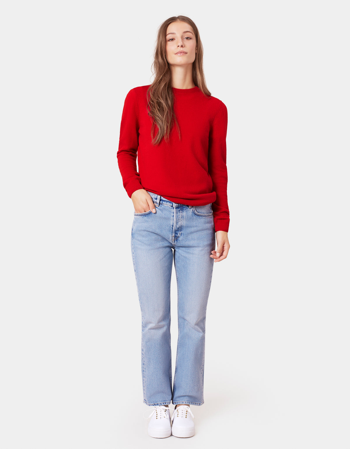 Women Light Merino Wool Crew - Scarlet Red – Colorful Standard