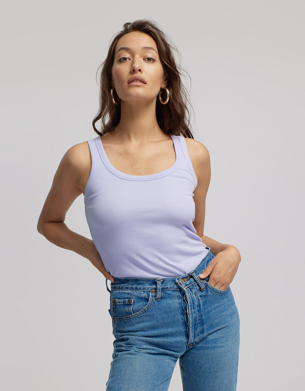 Women Organic Rib Tank Top - Soft Lavender – Colorful Standard